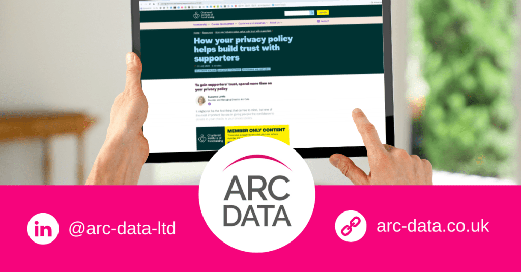 Arc Data: How your privacy policy helps build trust with supporters ...